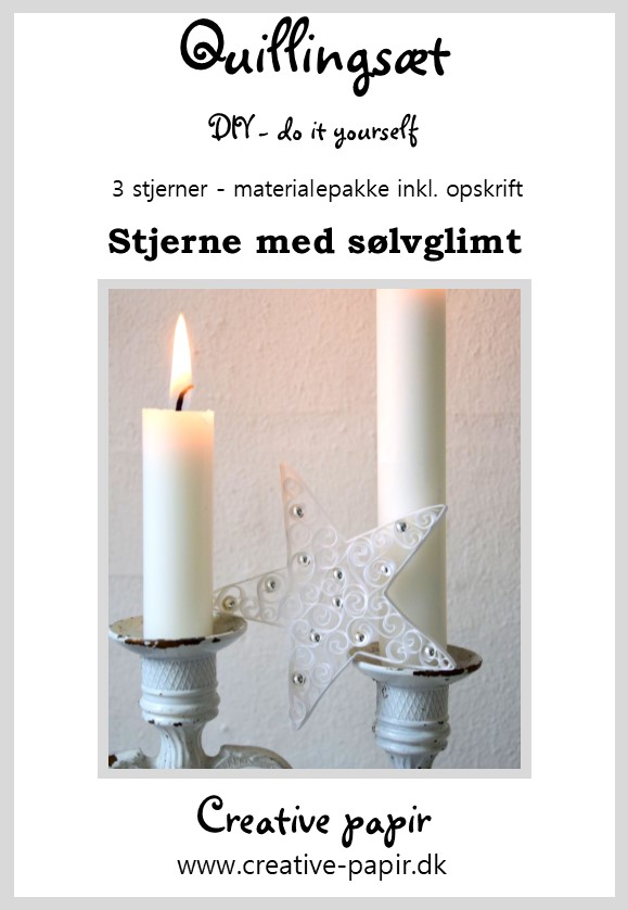 DIY - Stjerne med sølvglimt - Creative papir